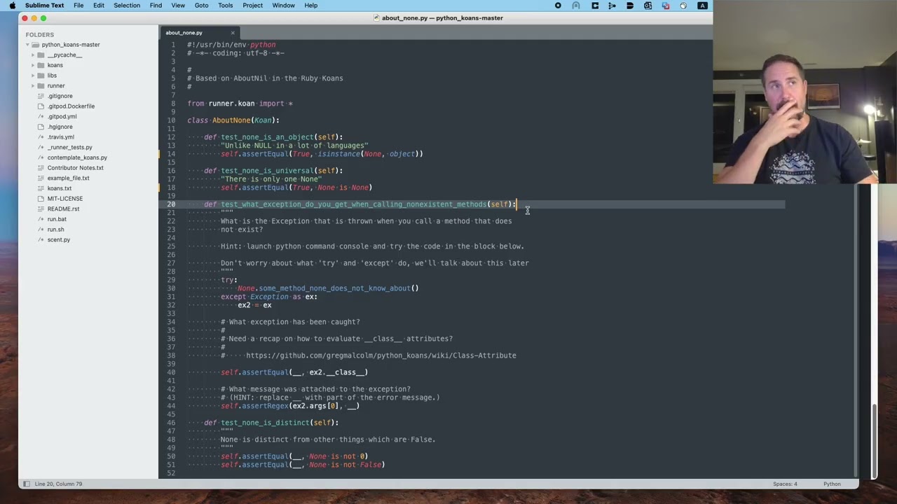 Live Coding Python Koans - Episode 3