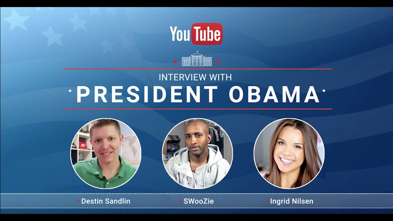 YouTube creators interview President Obama following his final State of ...