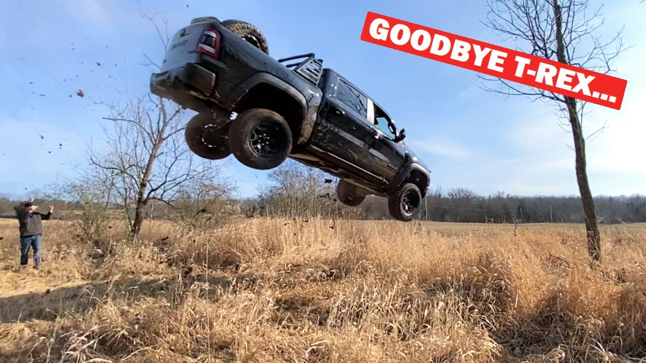 2021 RAM 1500 TRX Jumps Like It's at the Olympics, Takes Massive Damage ...