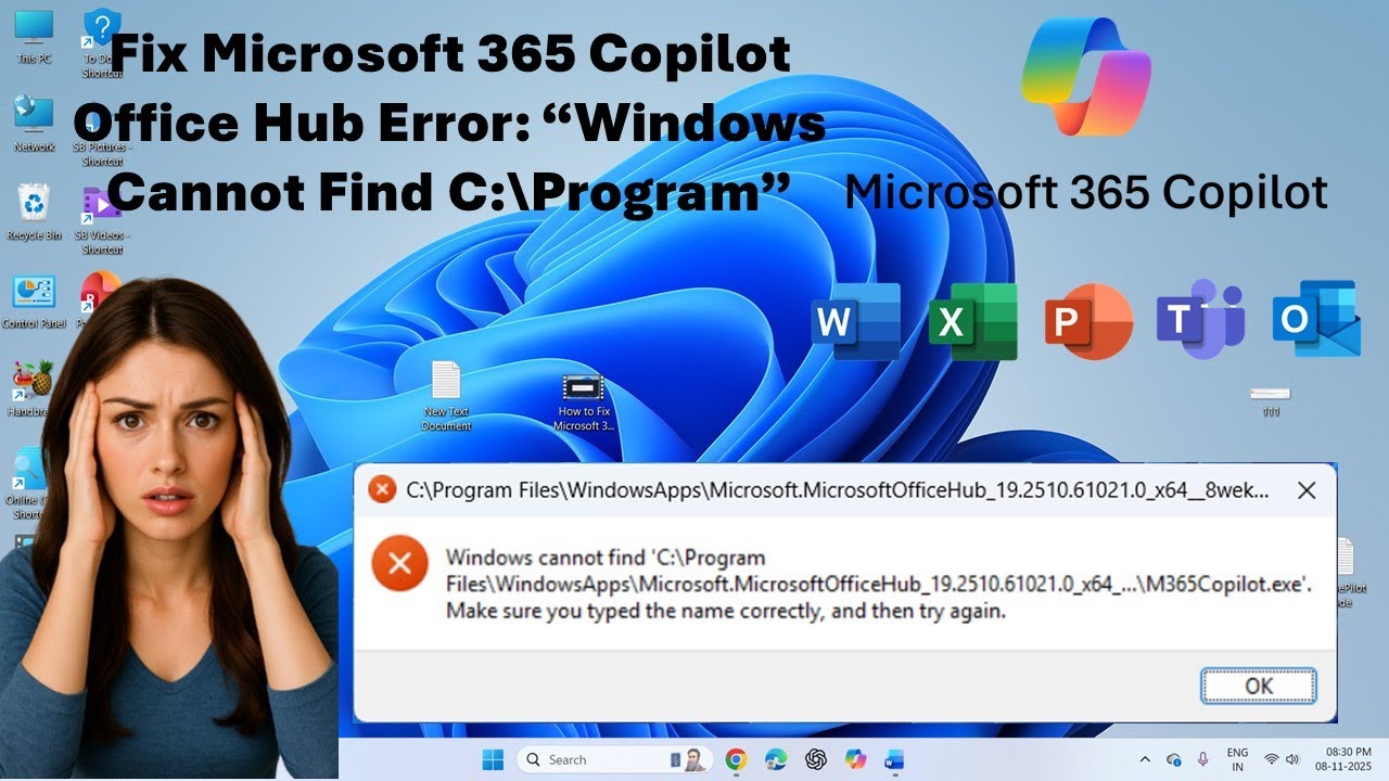 How to Fix Microsoft 365 Copilot Office Hub Error “Windows Cannot Find C:\Program”