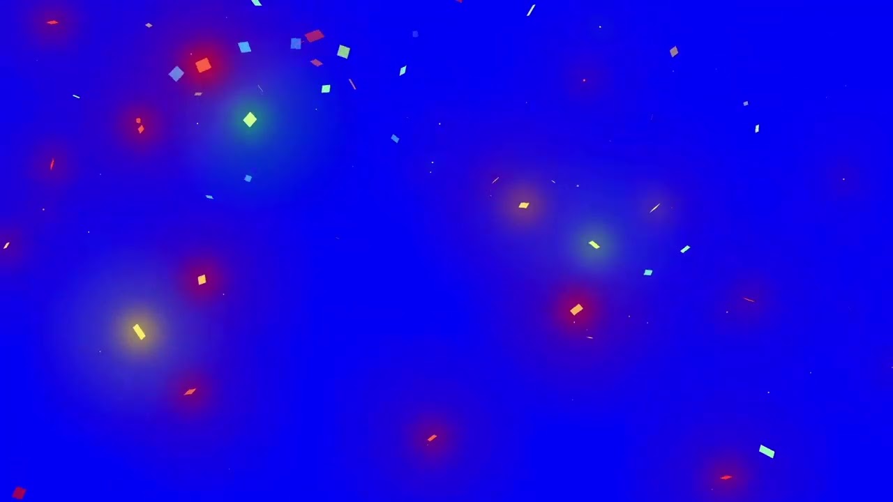 colorful confetti fall blue screen  - Download Stock Footage