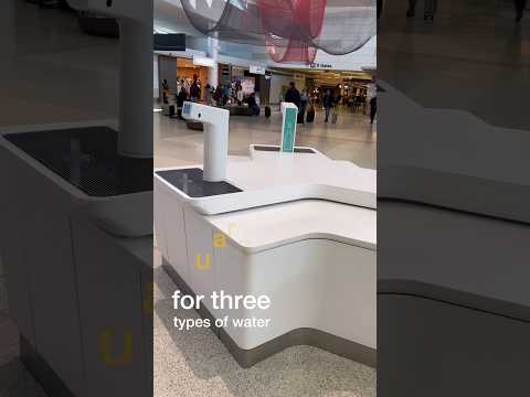 MEET THE COOLEST WATER FOUNTAIN AT SFO AIRPORT #travel #airport #sanfrancisco #sfo #water