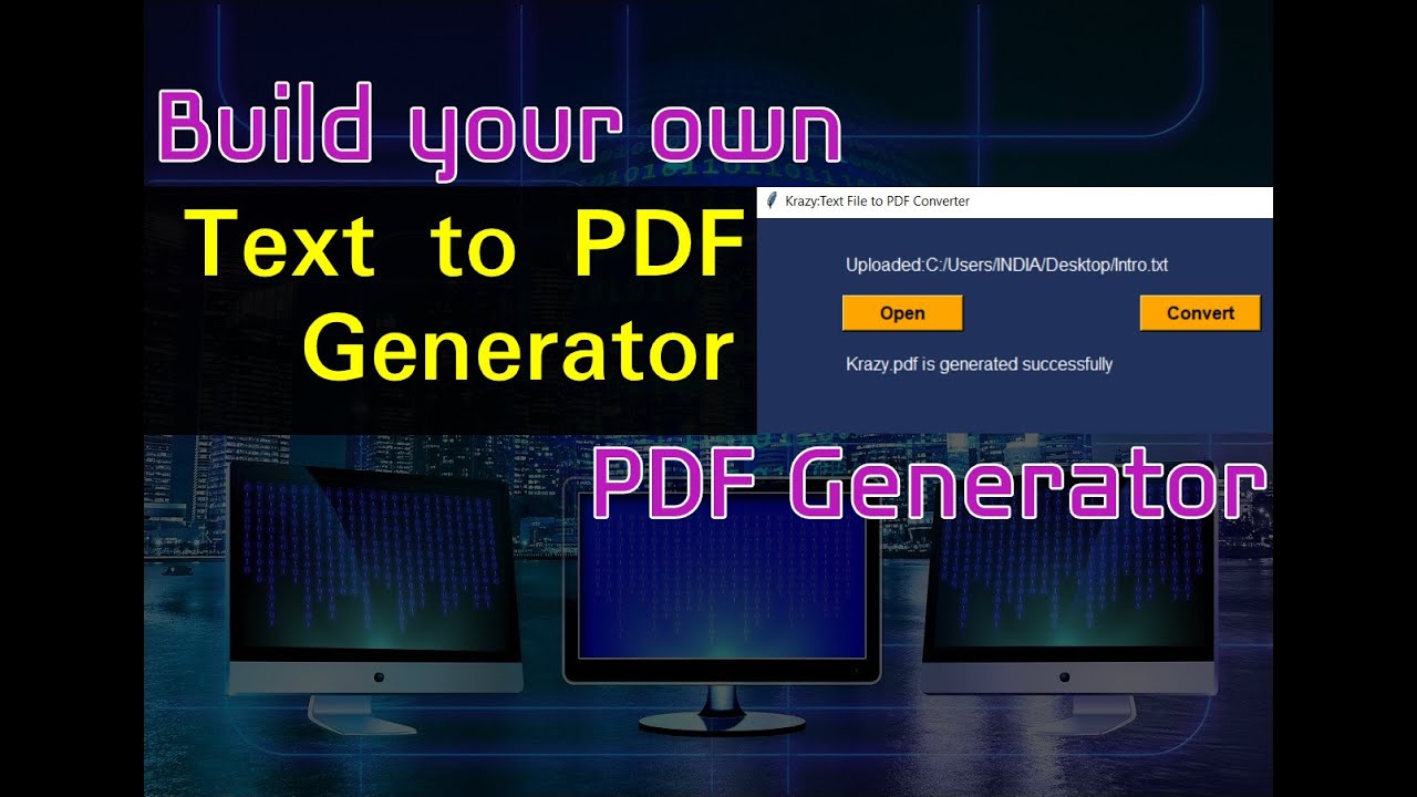 Convert text file to pdf using python | PDF generator in Python