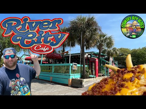 River City Cafe 21st Ave Myrtle Beach South Carolina Food Review - Best Fries Ever! - Great Food!