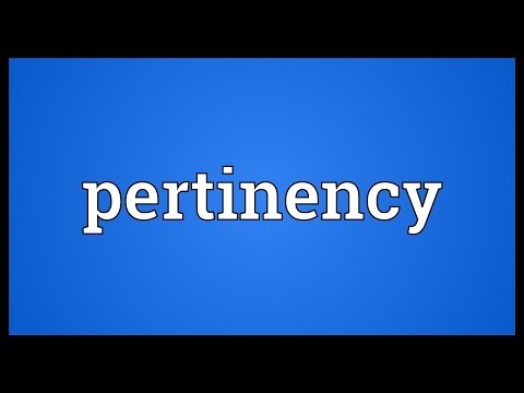 Pertinency Meaning
