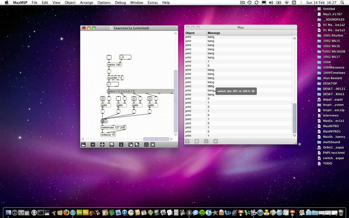 Max MSP Tutorial 01a4: Building a simple step-sequencer [4]