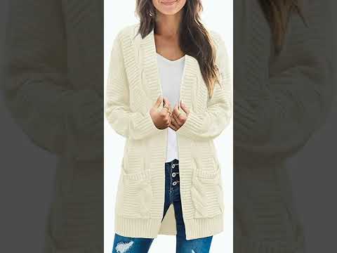 Women | Long Sleeve | Cable | Knit | Cardigan | Sweaters | Outwear Coat | #fallfashion2022 #fashion