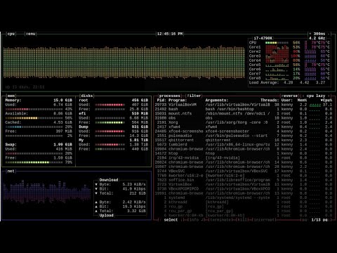 Bashtop - A Nice Process Manager Written in Bash Script