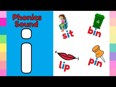"i" Phonics Phase 2 Lesson/Words with the "i" sound/CVC Words