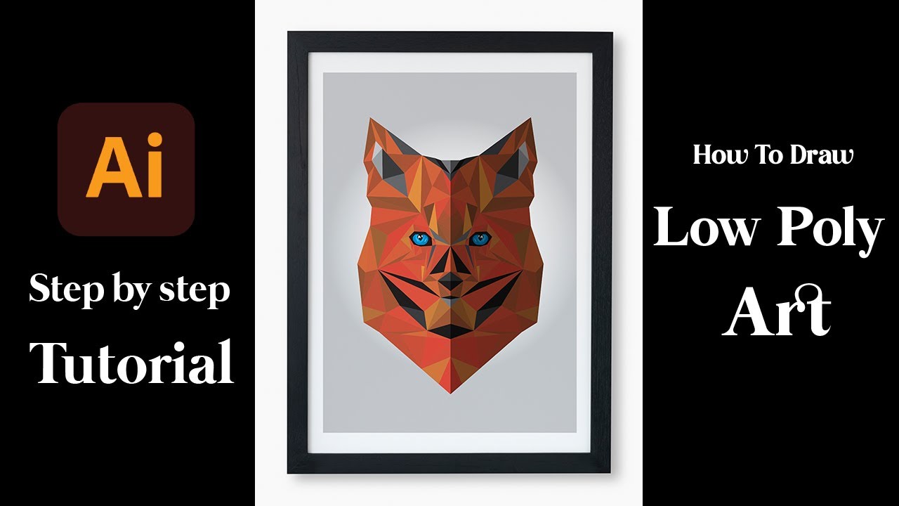 adobe illustrator tutorial : How to draw low poly art step by step tutorial for beginners (2023)