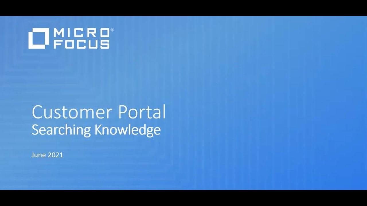 Customer Portal - Knowledge Content Search Overview