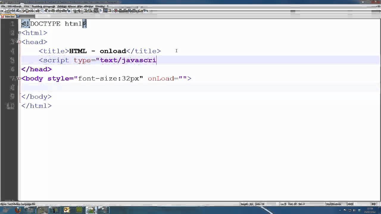 HTML Tutorial 15 - onload