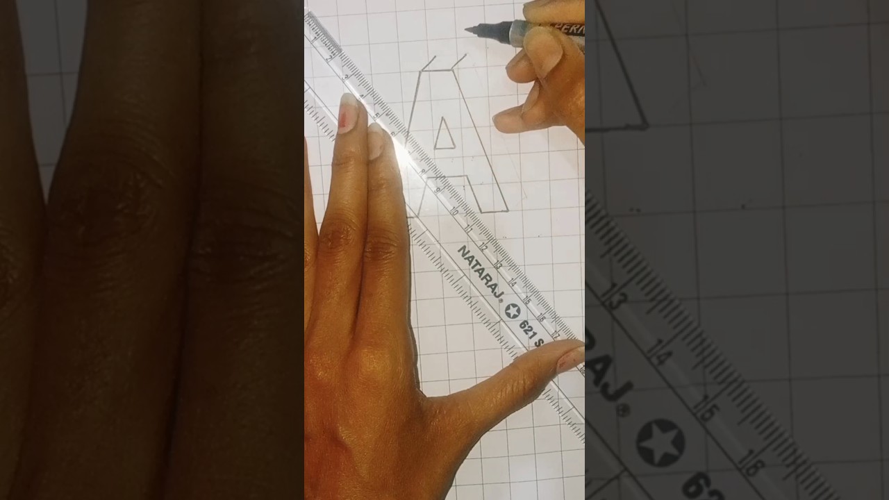 A Alphabet 3d drawing #3d drawing #art