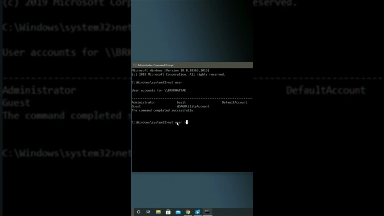 How To Create An Admin User Account via CMD