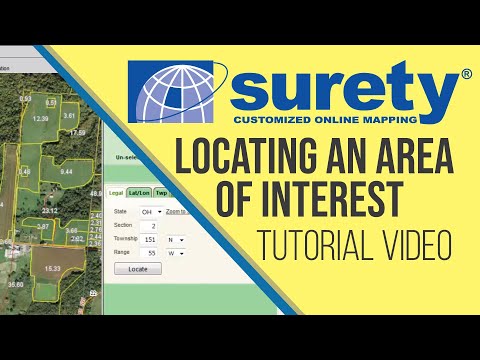 Locating an Area of Interest in Surety Customized Online Mapping