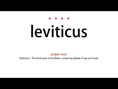 How to pronounce leviticus - Vocab Today