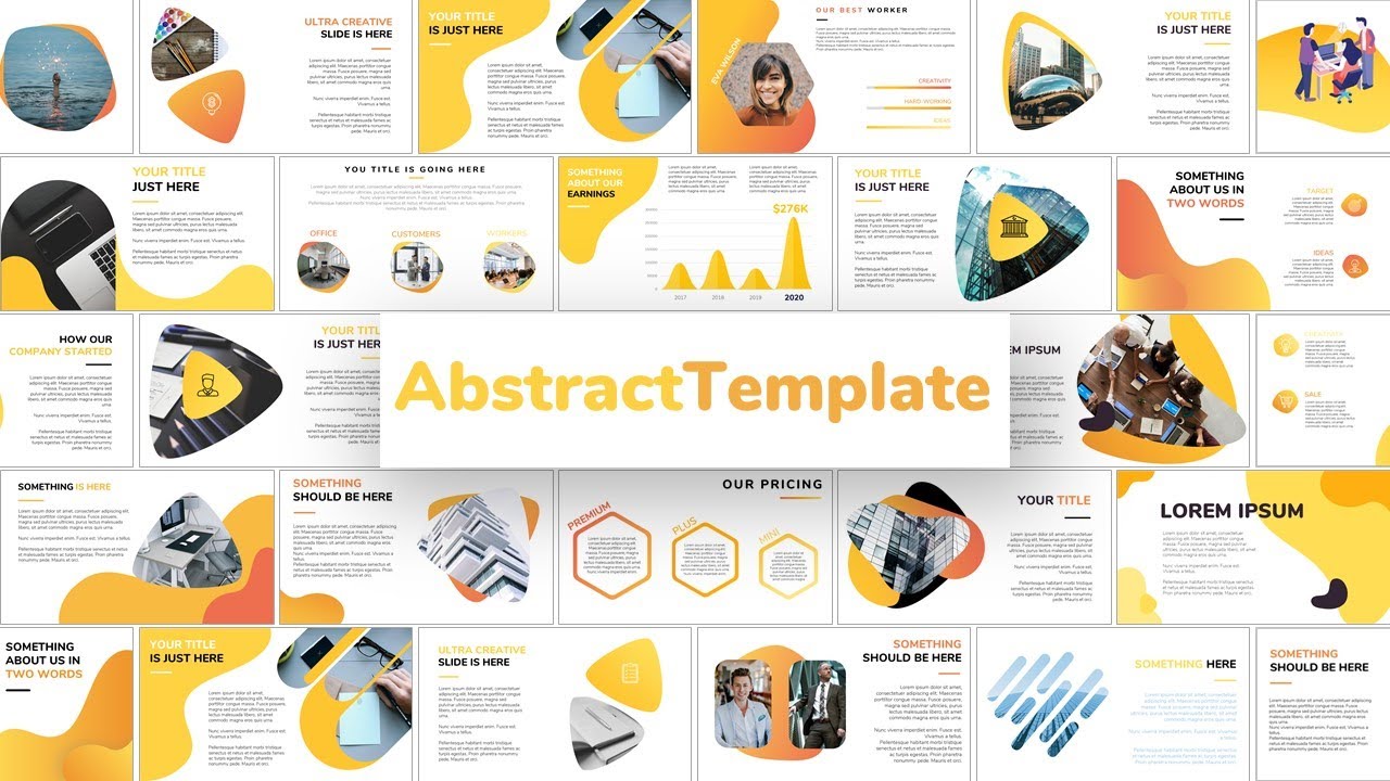 ABSTRACT TEMPLATE - Creative PowerPoint Presentation - created by ExcellentSlides