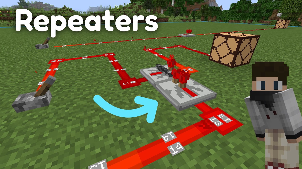Repeaters | Minecraft Redstone Tutorial