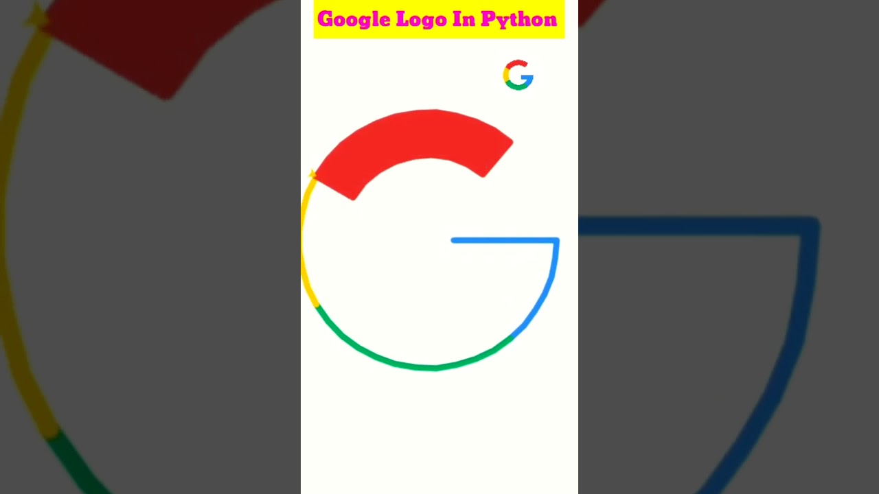 Create a Google Logo In Python Turtle|Draw Google Logo With Python Turtle|#shorts #google #coding