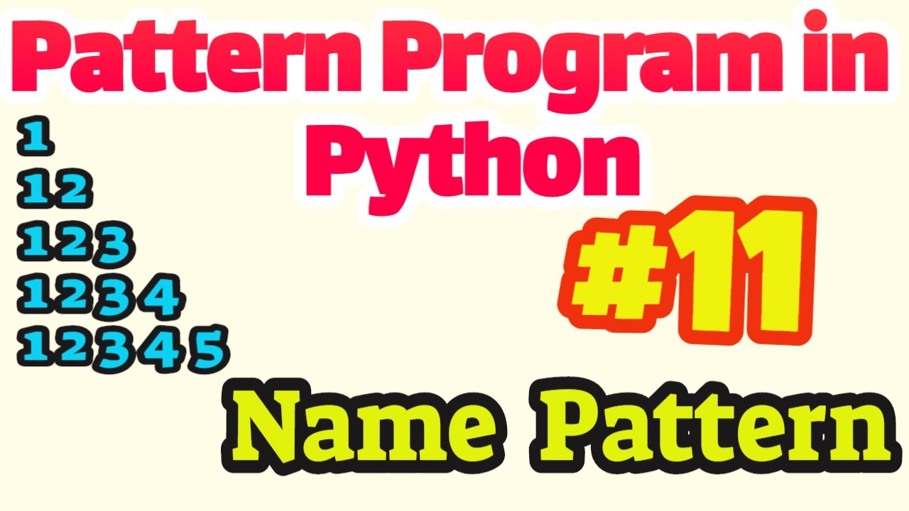 Pattern Program in Python #11: Number Triangle Pattern