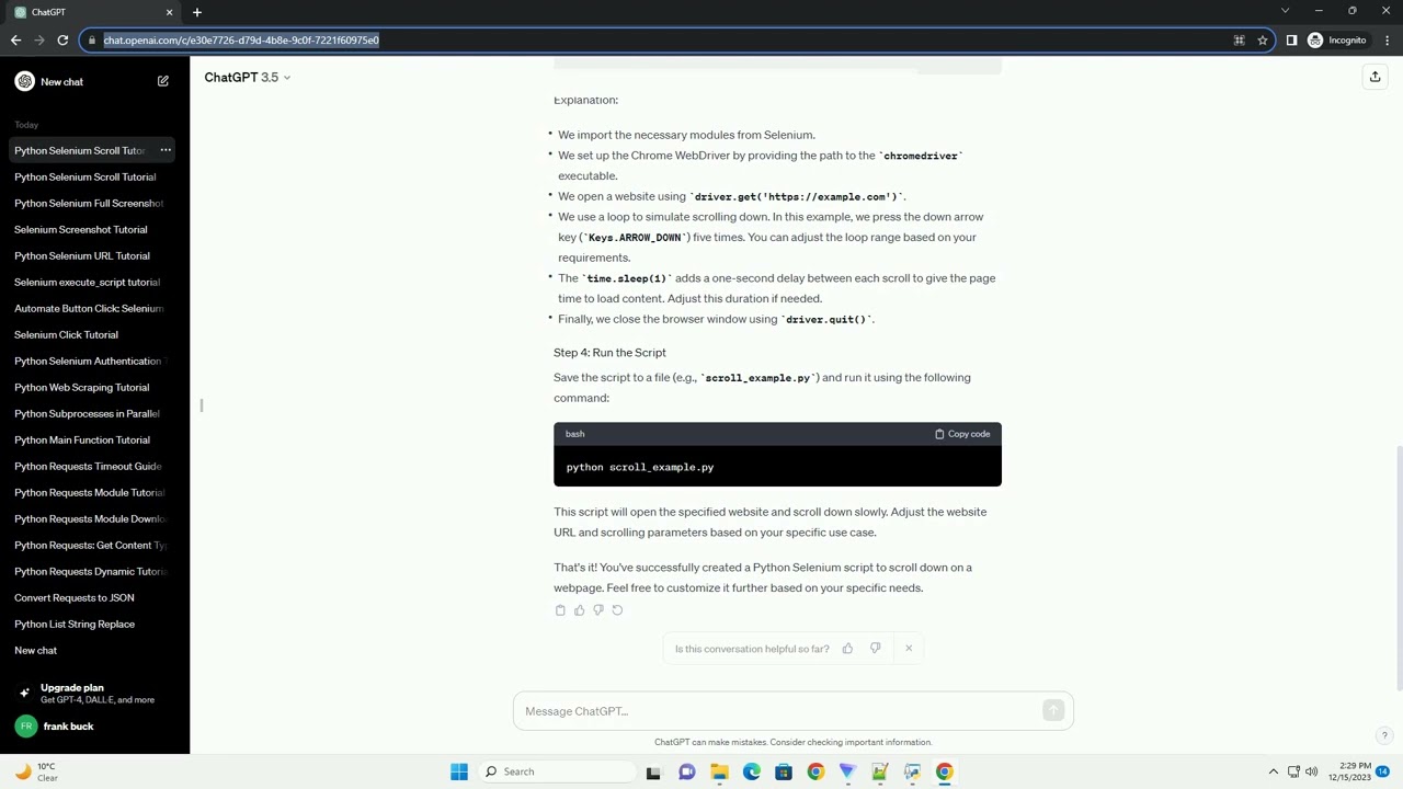 python selenium scroll down slowly