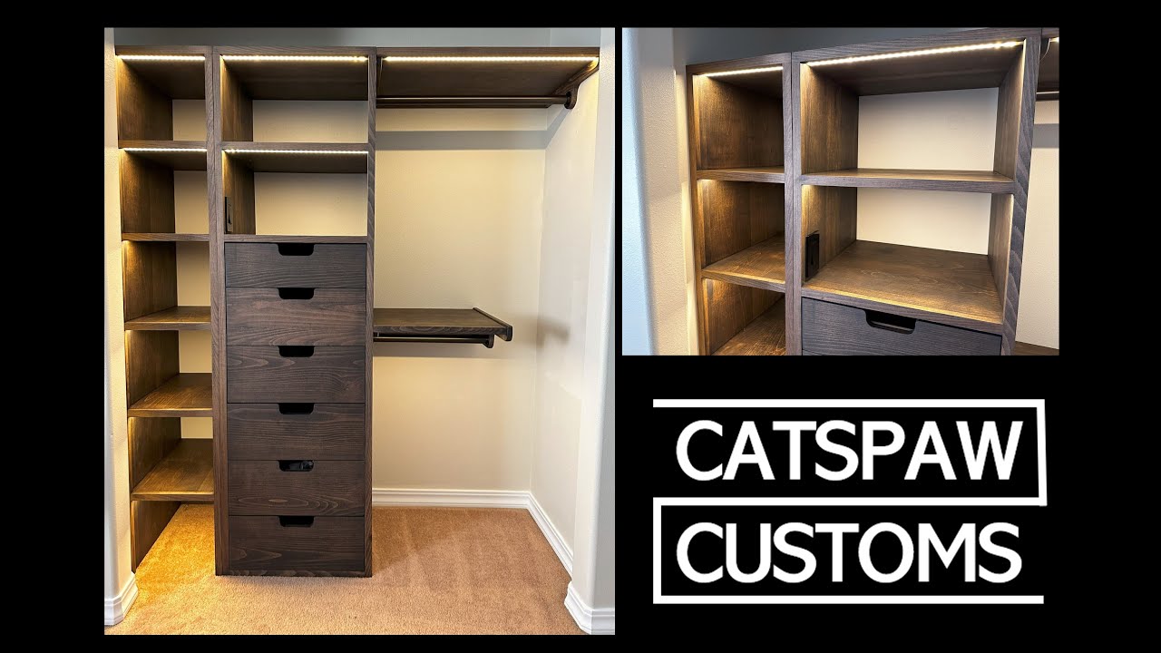 Small Custom Closet Build with LED Lights