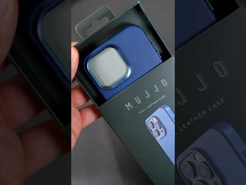 Mujjo iPhone 15 Pro Max Blue Leather Case #iphone15promax