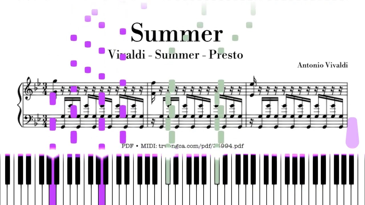 Summer | Piano with Sheet PDF + MIDI