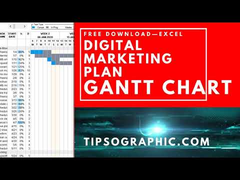 Digital Marketing Plan Template with Gantt Chart for Excel ►Free Download
