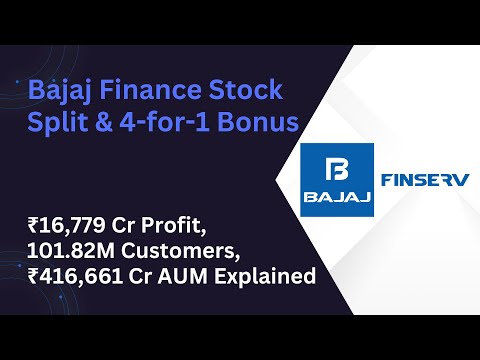 Bajaj Finance Stock Split & 4-for-1 Bonus: ₹16,779 Cr Profit, 101.82M Customers, ₹416,661 Cr AUM