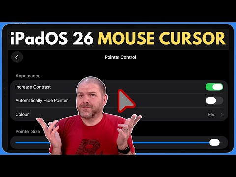 How to set up the MOUSE POINTER in iPadOS 26