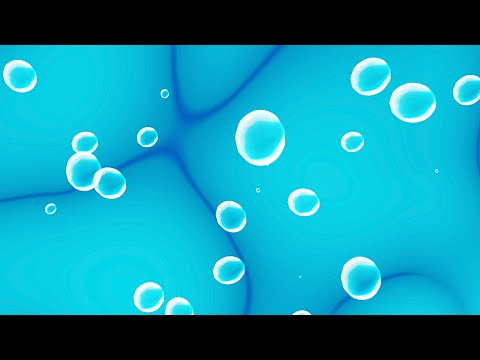 Realistic Bubbles abstract | light blue background | 4k