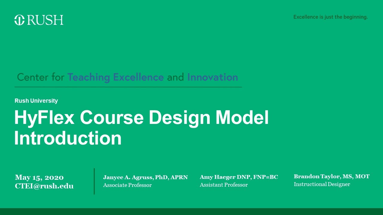 HyFlex Course Design Model Introduction