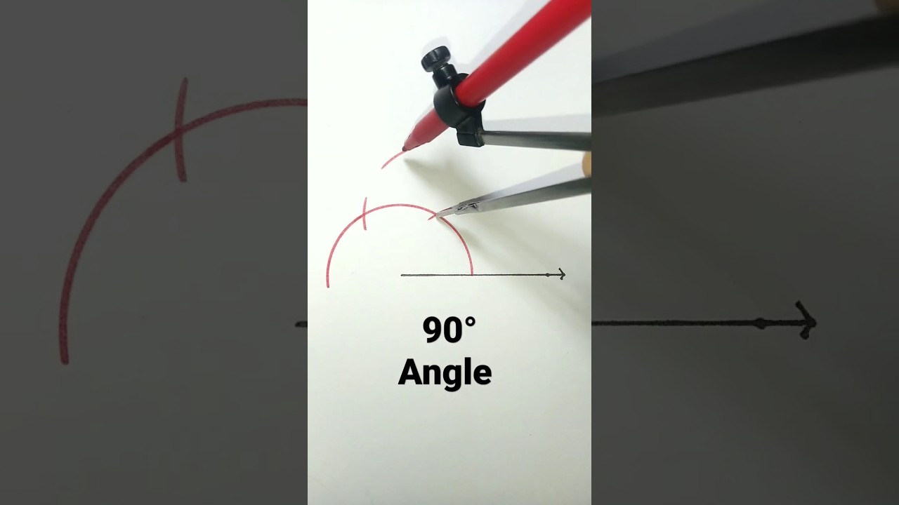 90 degree angle with compass