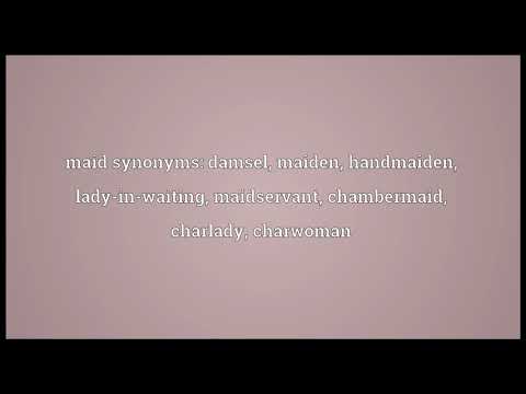 maid meaning in English