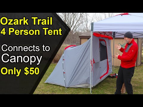 Ozark Trails 4 Person Tent / Clips onto Canopy