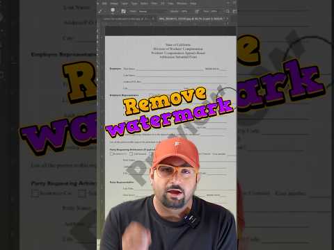 Ai remove watermark PDF