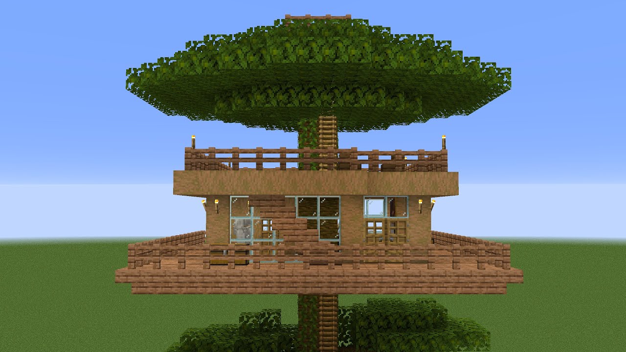 Minecraft - How to build a Tree House Base - Minecraft Builders