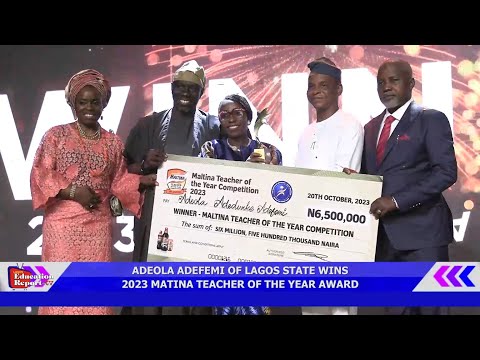 ADEOLA ADEFEMI OF LAGOS STATE WINS 2023 MALTINA TEACHER OF THE YEAR AWARD