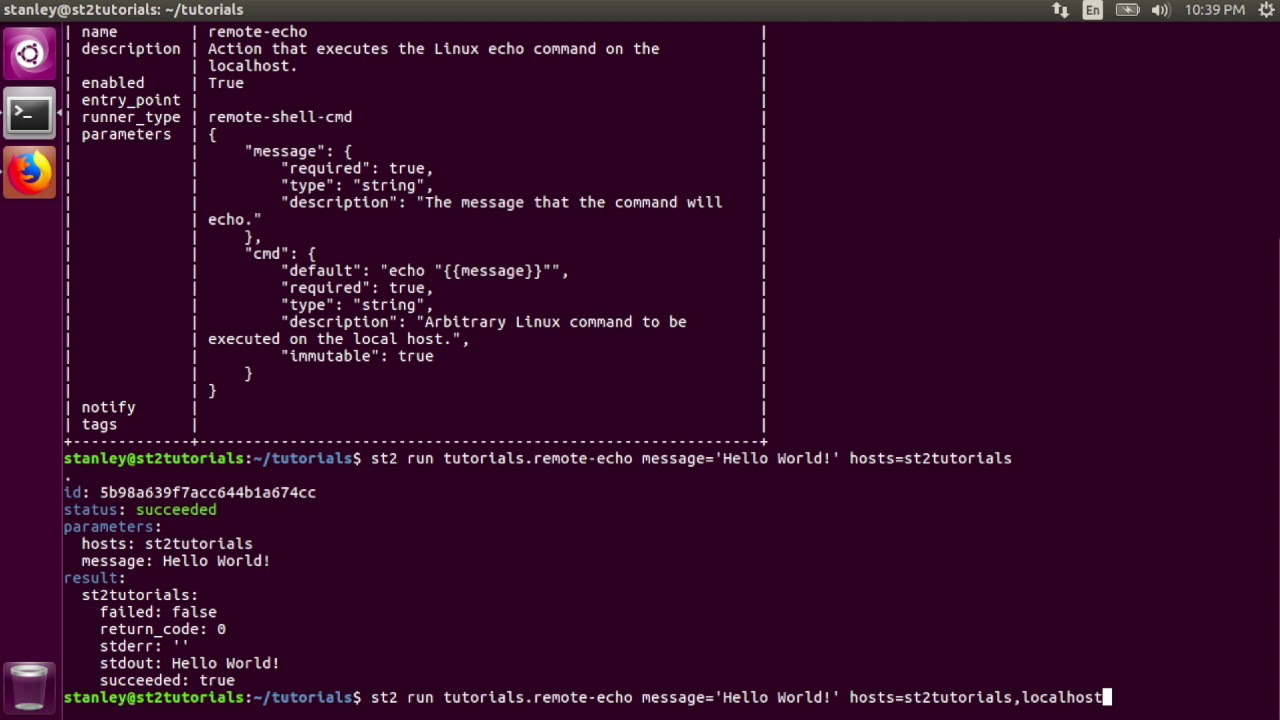 Advanced Actions - StackStorm Tutorials