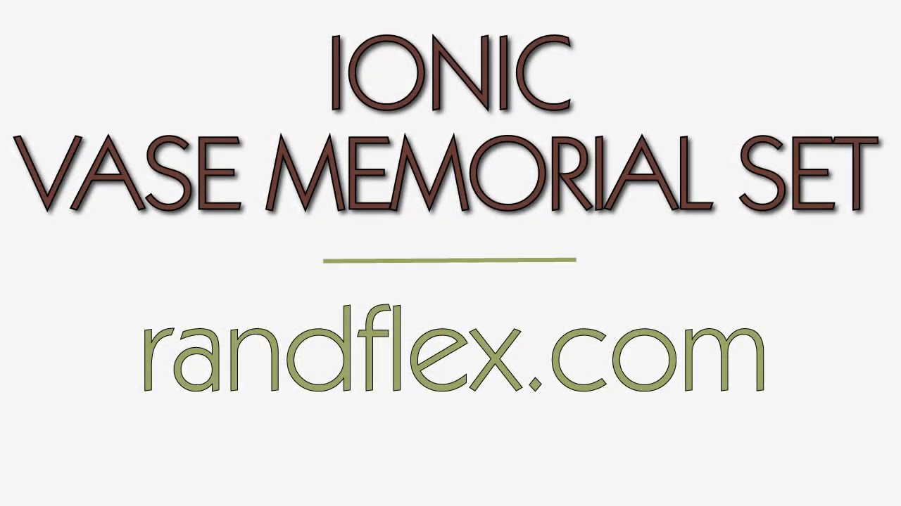 IONIC Cemetery Vase Memorial Set