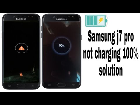 Samsung j7 pro not charging 100% solution