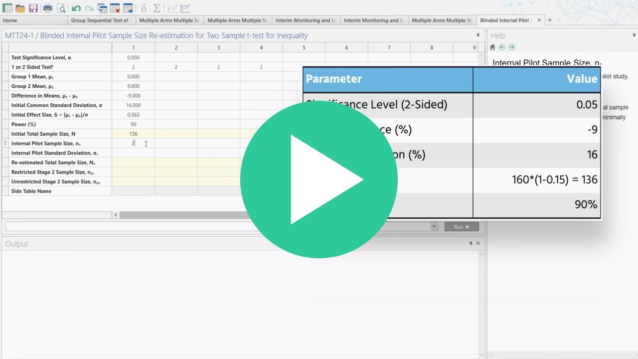 Blinded Sample Size Re estimation in nQuery