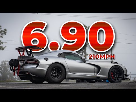 1400-HP Twin-Turbo Viper Sets a Six-Second Quarter-Mile Record