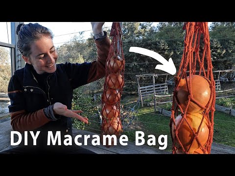Macrame Fruit Hanger Tutorial | 20 DIYs for Sustainable Living | Plastic Free July
