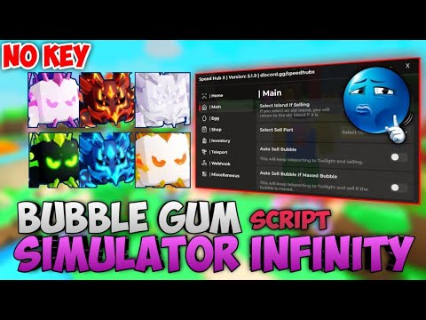 BUBBLE GUM SIMULATOR Script Pastebin | Roblox | Auto Gum, Auto Island, Infinite Jump, Auto Sell