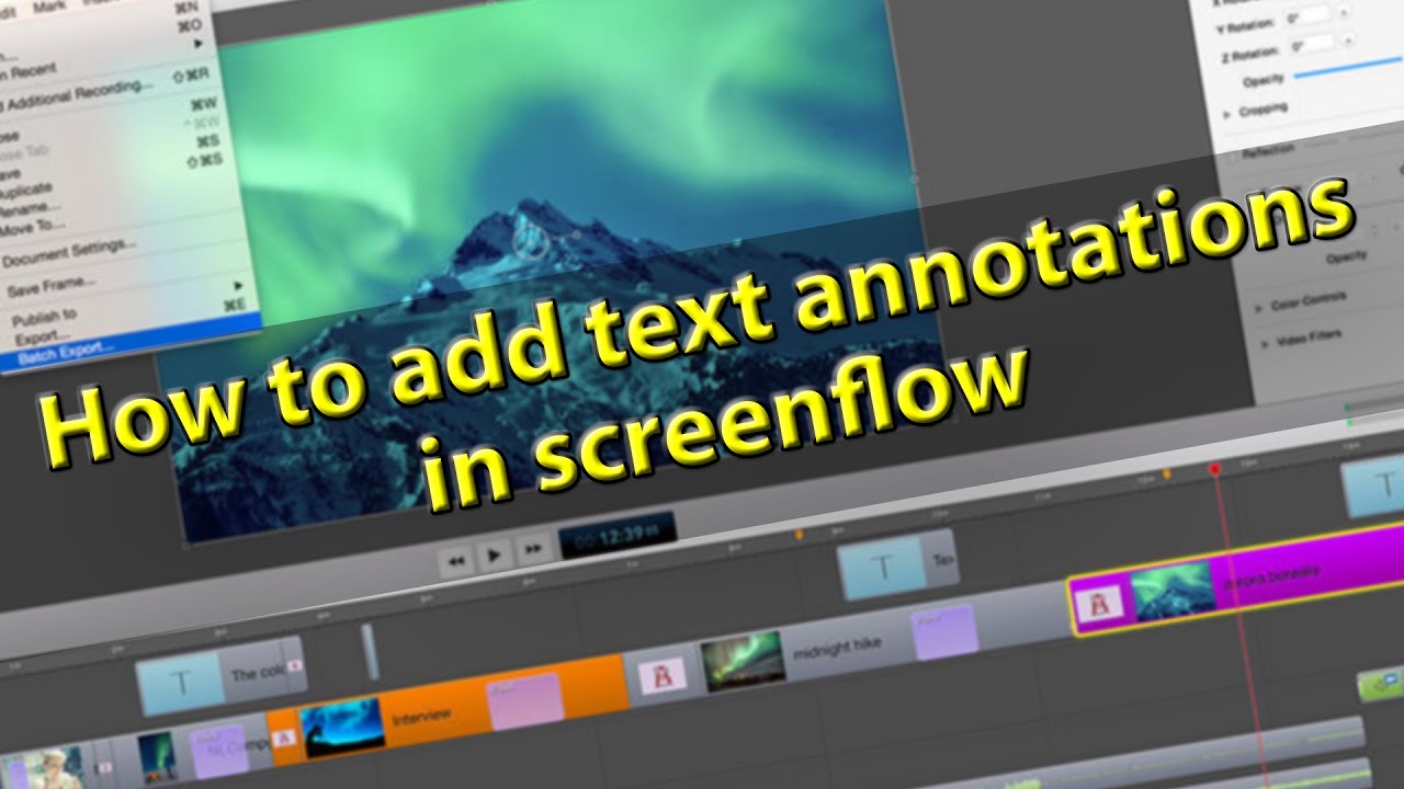 Screenflow 5 Tutorial -  How to add text annotations in screenflow
