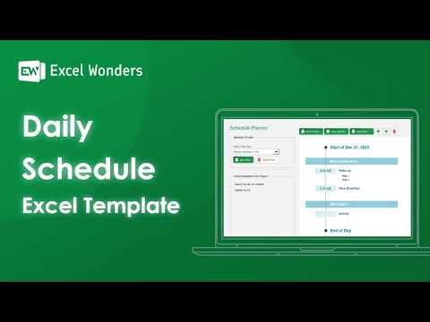 Maximize Your Daily Productivity With Excel!! - Daily Schedule Planner Excel Template