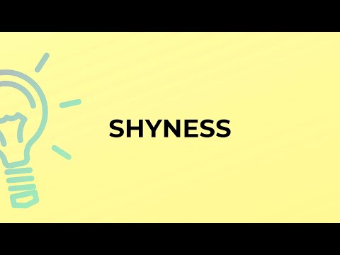 What is the meaning of the word SHYNESS?