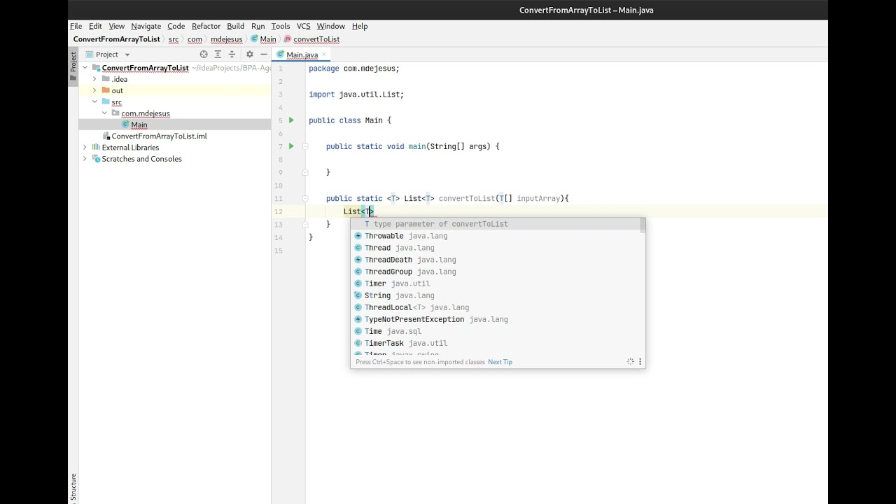Convert from Array to List using Generics in Java - No commentary.